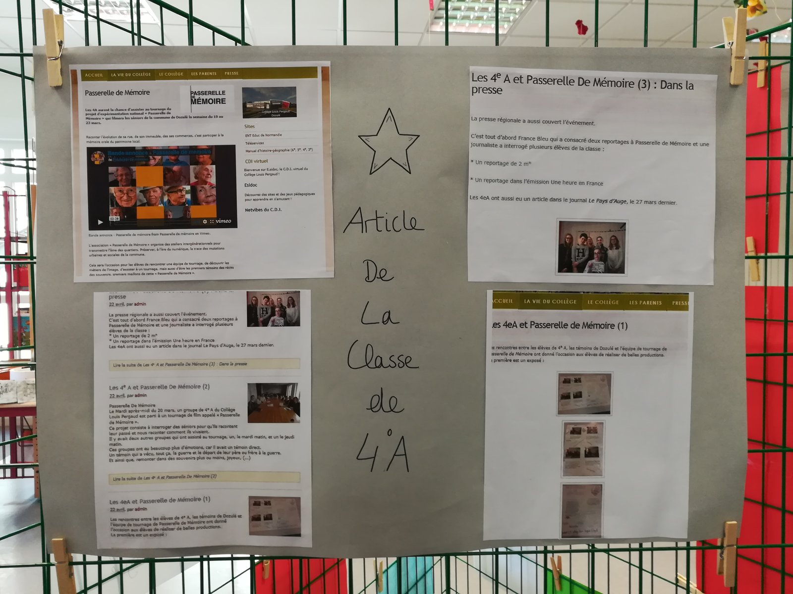 Le projet Passerelle de Mémoire continue ! - Collège Louis Pergaud de ...